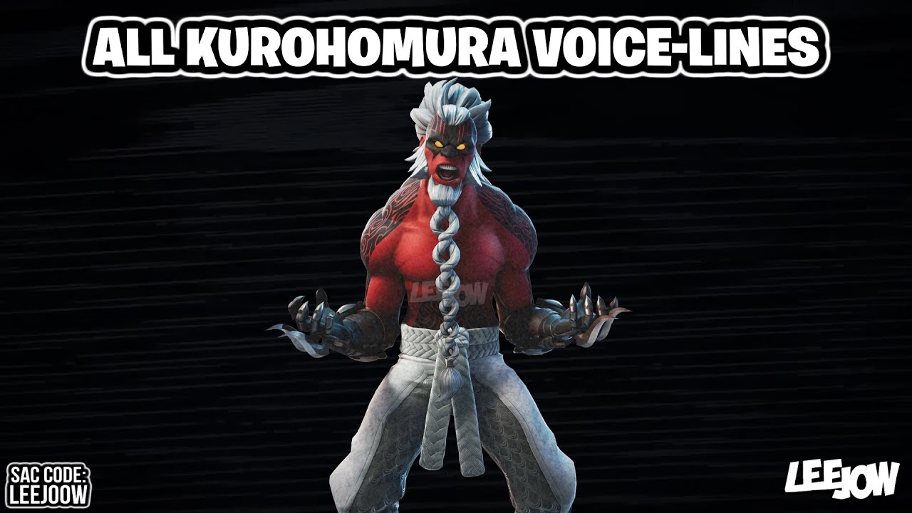 Fortnite Kurohomura All Hero Voice Lines Stw Youtube