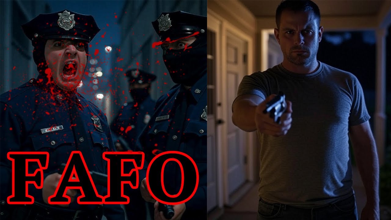 FAKE Police FIND OUT when home owner BLOWS OUT THEIR BRAINS! FAFO ...