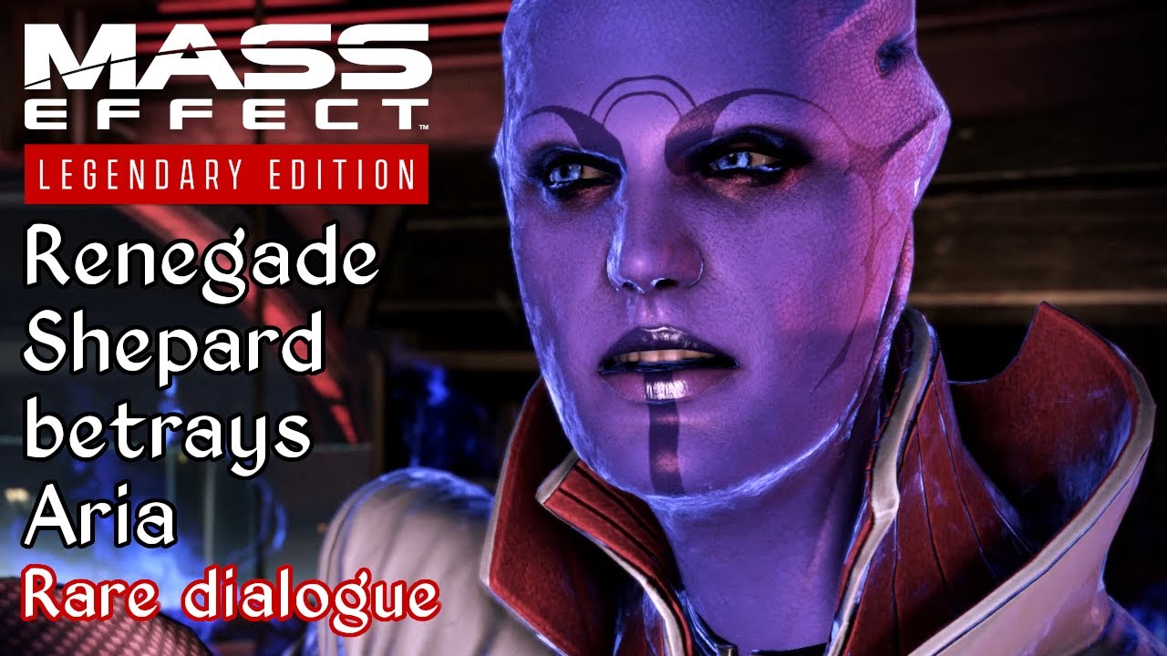 Mass Effect 3 - Renegade Shepard betrays Aria - Rare dialogue - YouTube