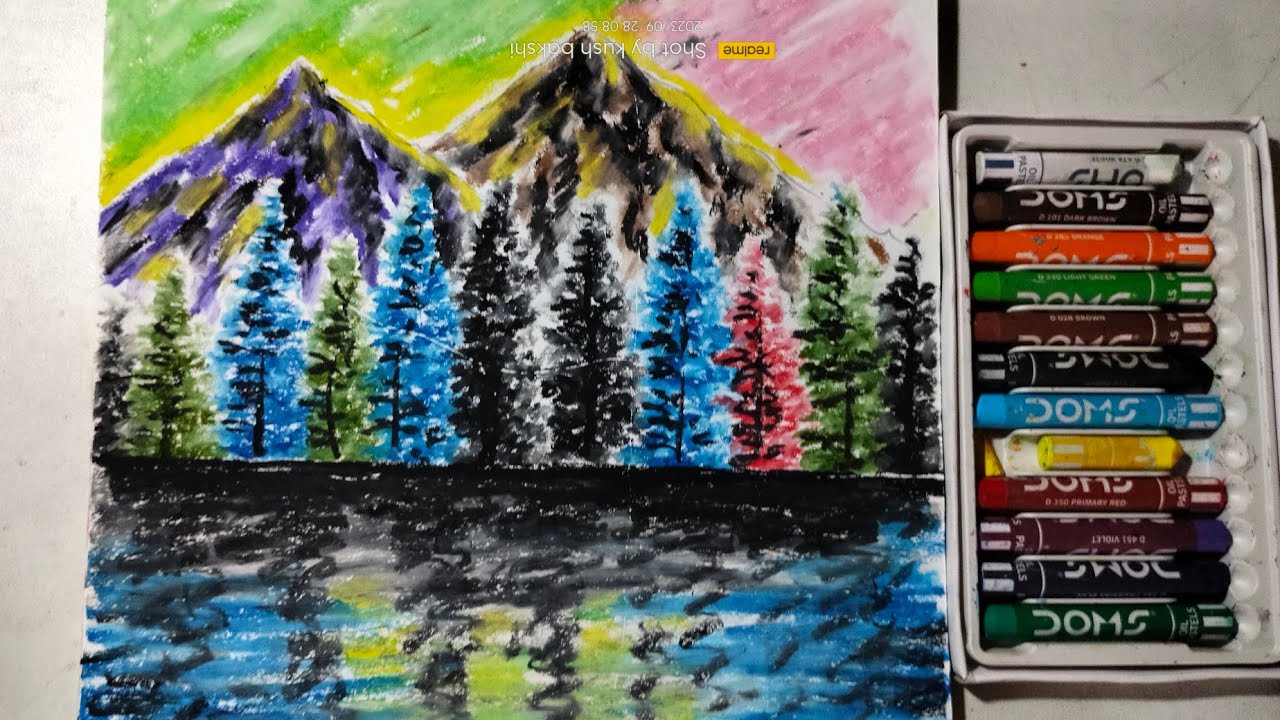 Best doms color nature drawing tutorial #pasteldrawing #nature - YouTube