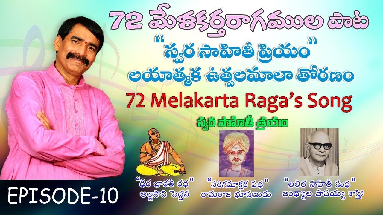 72 Melakarta Raga`s six and half mnts " Swara Sahitee Priyam "song ...