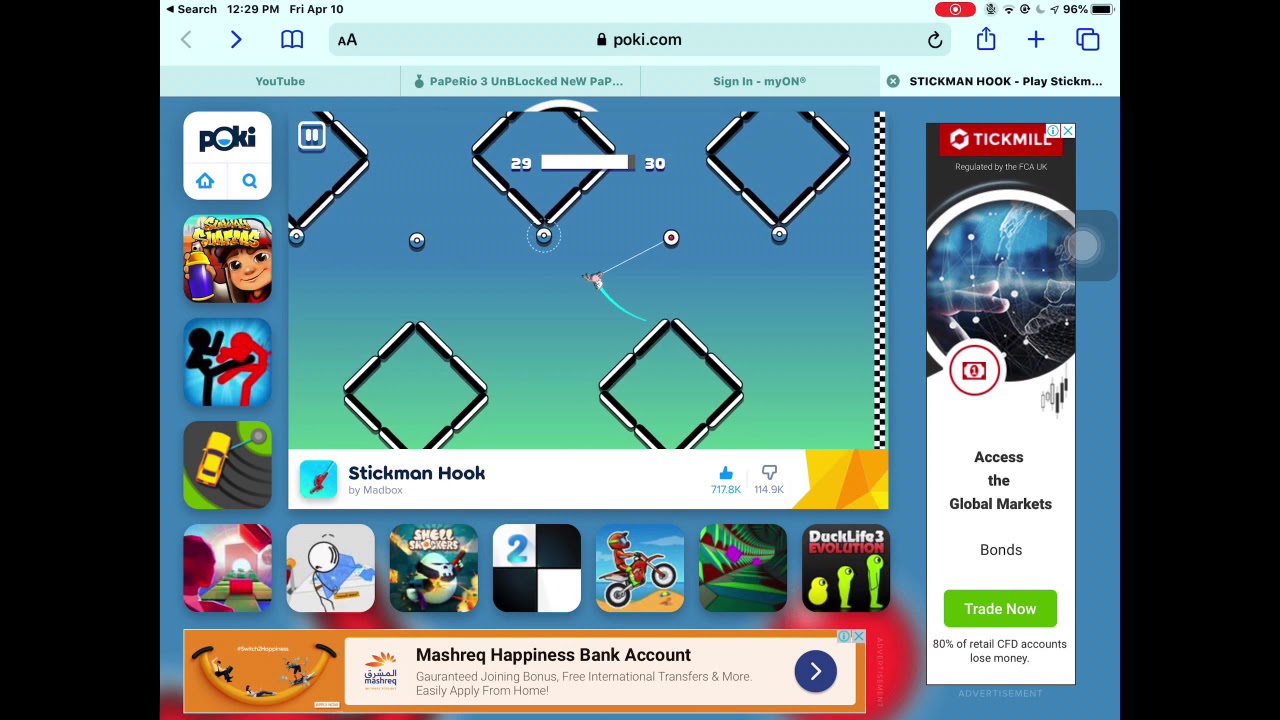 Stickman hook gameplay - YouTube