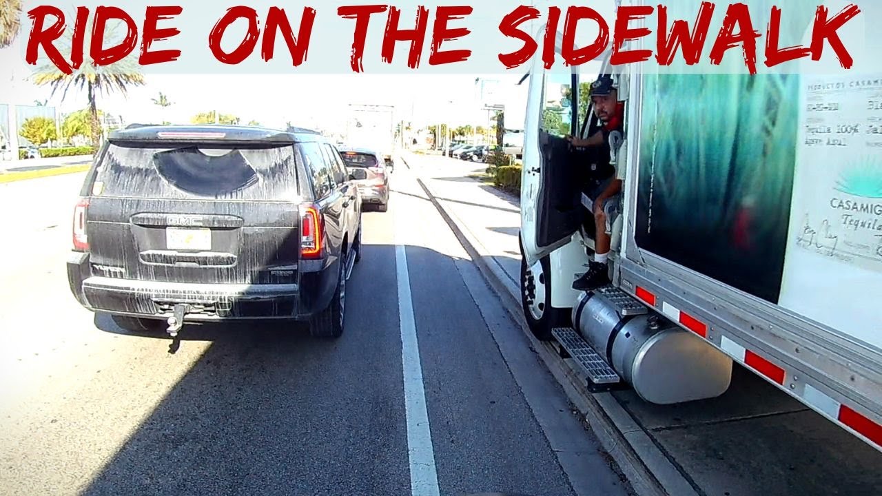 Old Sidewalk Crosswalk Riding Footage - YouTube