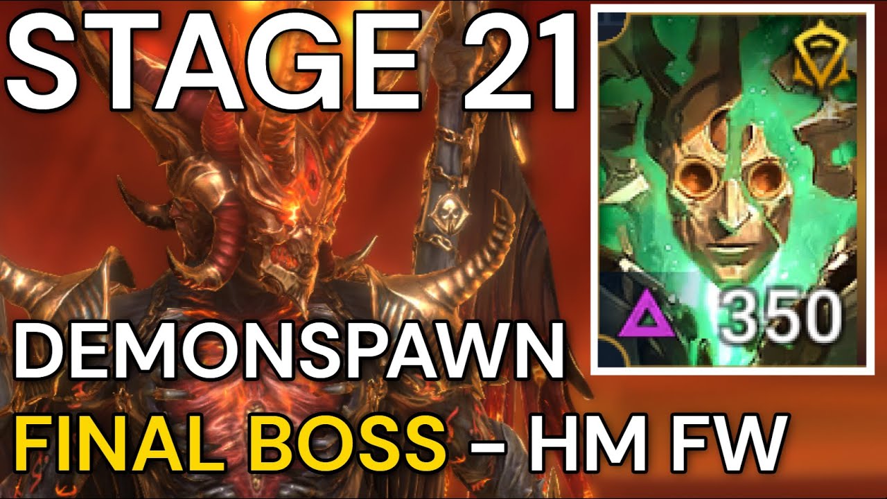 STAGE 21 FINAL BOSS - Hard Mode Demonspawn Faction Crypt - RAID: Shadow ...