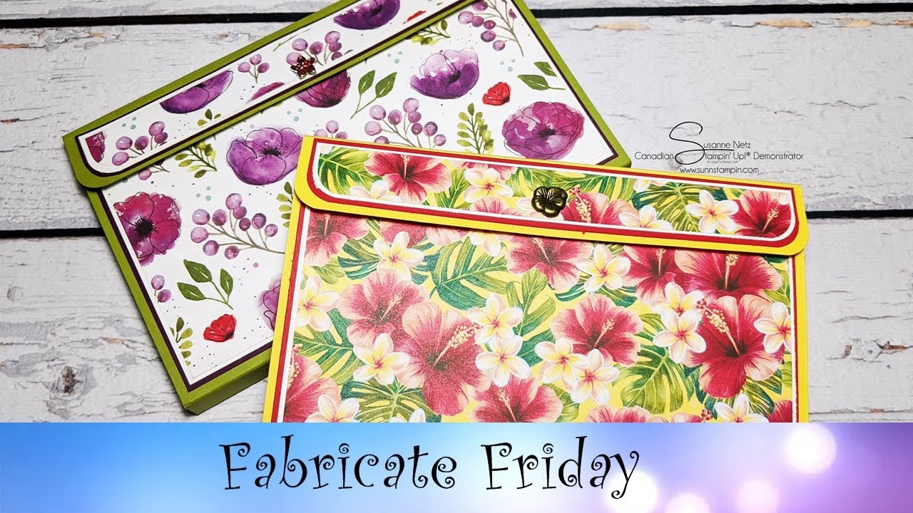 Tropical Oasis Card Holder Pouch Stampin' Up!® Products - YouTube