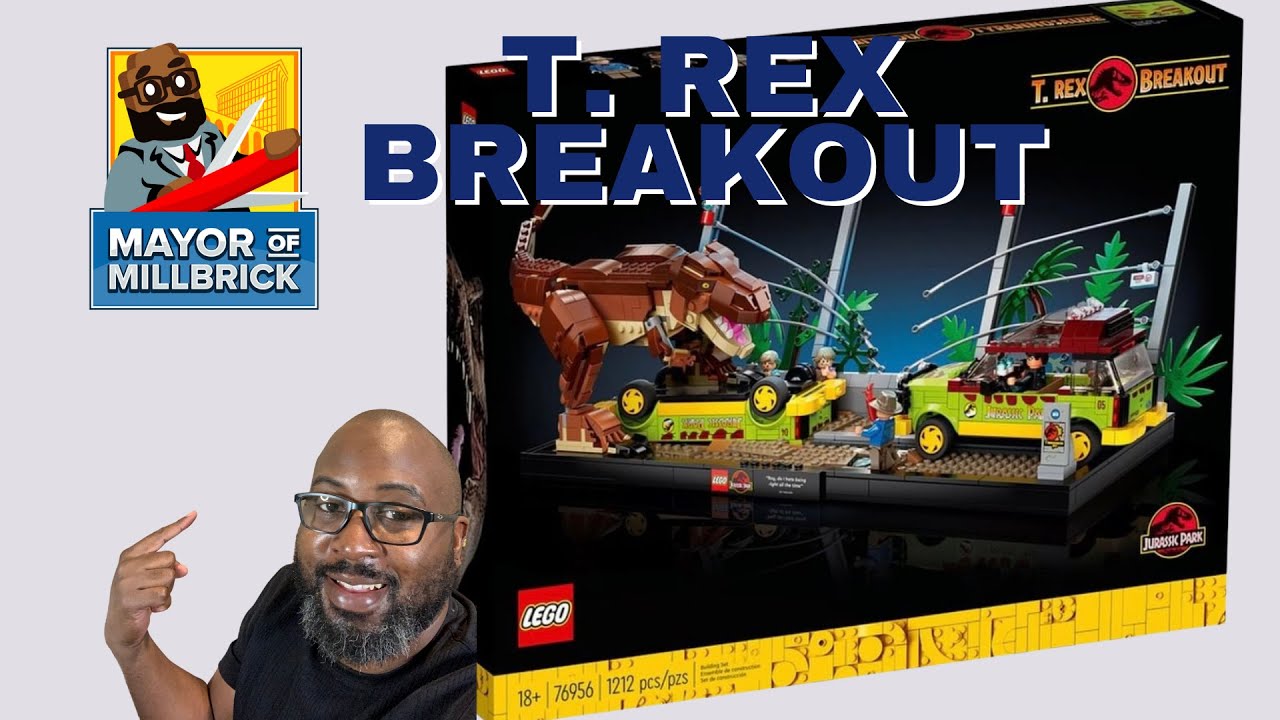 T Rex Breakout Lego Set 76596 - YouTube
