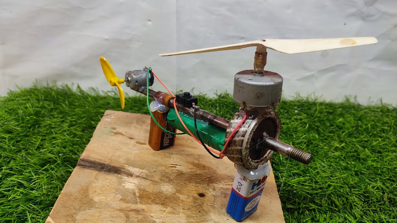 Diy Mini - How To Make A Electric Helicopter Rogon At Home - YouTube