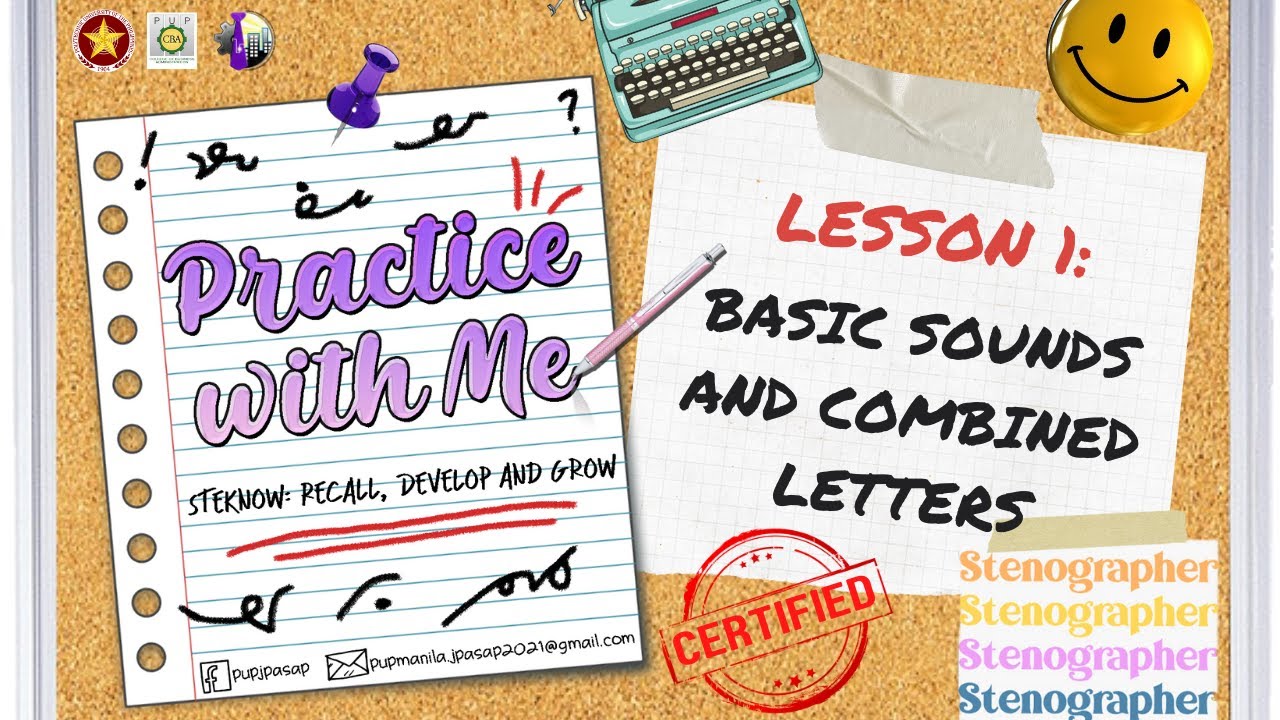 Lesson 1: Alphabet of Stenography/Combined Letters, Word Beginnings and ...