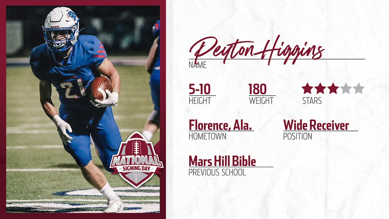 Peyton Higgins - 2021 Troy Signing Day - YouTube