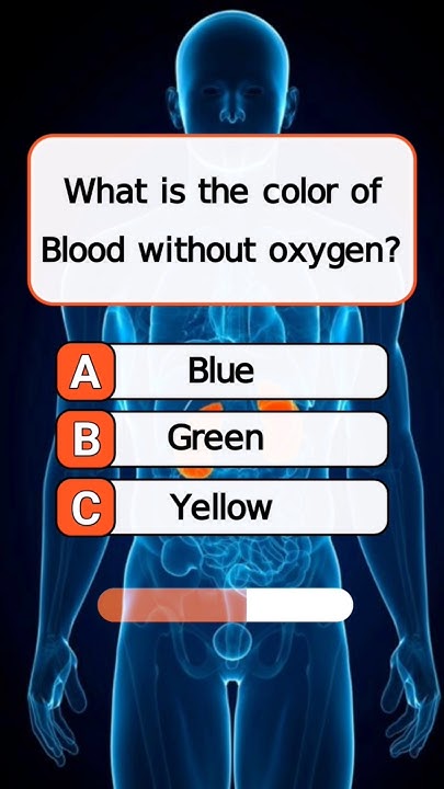 What is the color of blood without oxygen? #quiz #trivia #biology - YouTube
