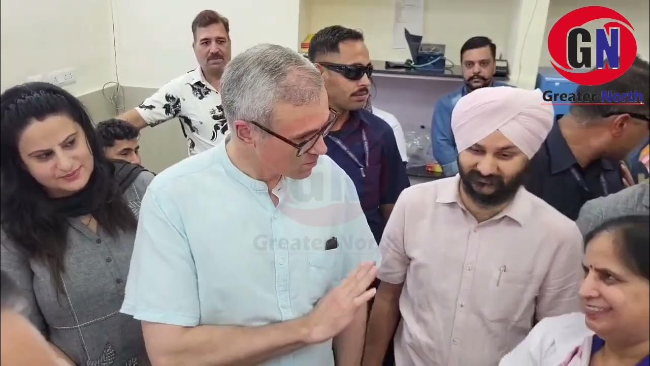 CM Omar Abdullah visited GMC Jammu to meet the people injured in the Pakistan shelling in Poonch ...