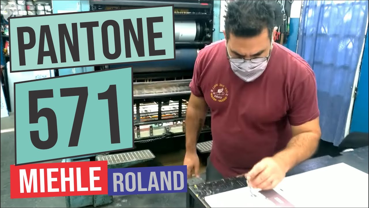 👉Pantone 571 - IMPRESIÓN offset Roland Miehle - offset Press # ...