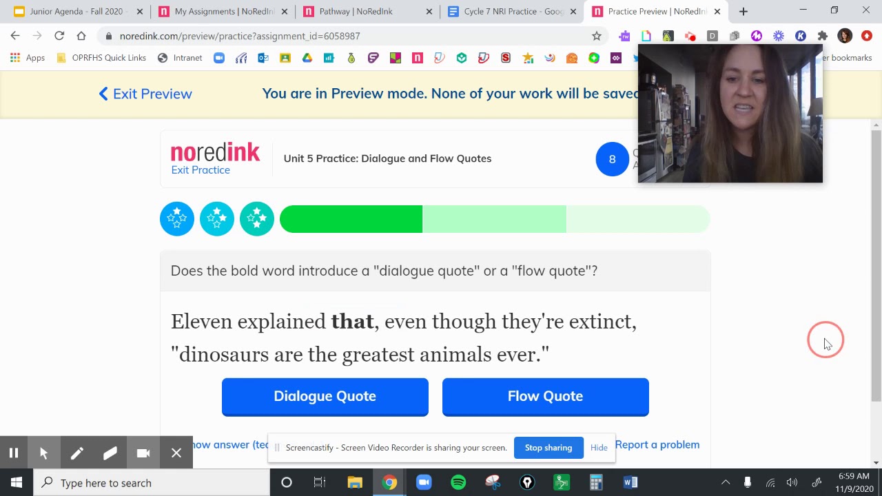 NoRedInk: Identifying Dialogue and Flow Quotes, Part 2 (Don't be ...