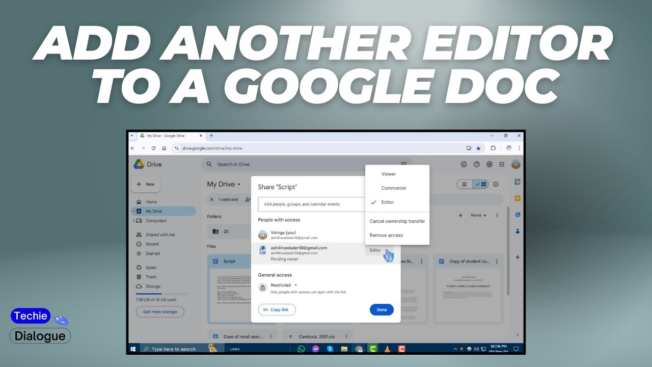 How To Add Another Editor To A Google Docs YouTube How To Add Another Editor To A Google Docs YouTube