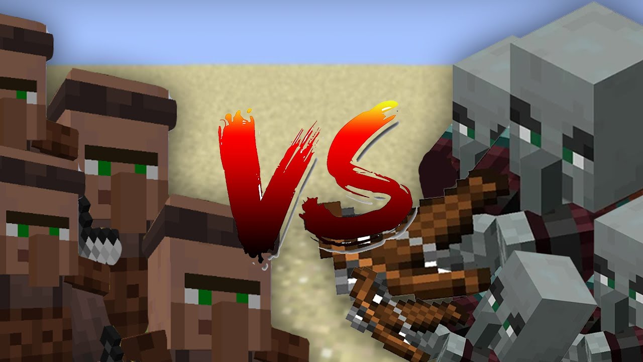 Extreme VILLAGERS vs PILLAGERS in Minecraft Mob Battle - YouTube