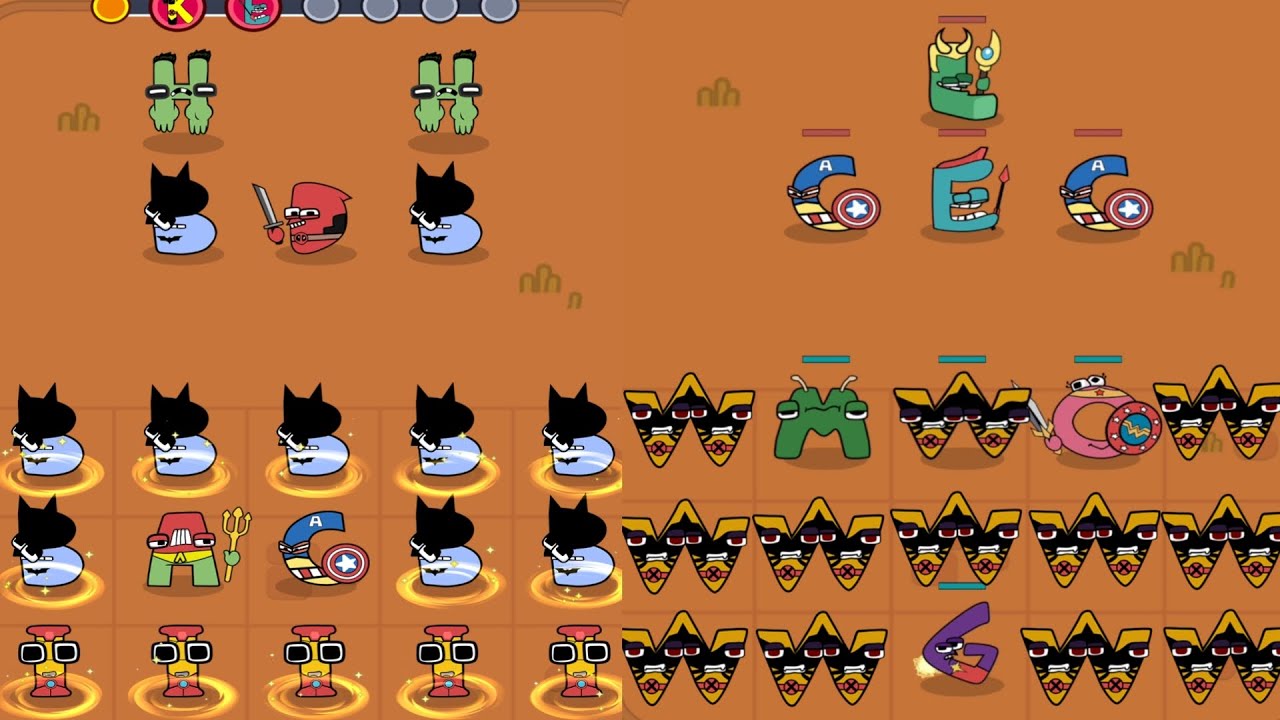Merge Alphabet Monster Lore Battle Max Level Gameplay - YouTube