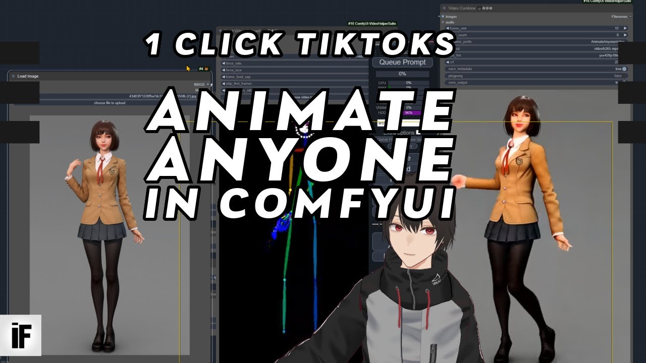 1 click tiktok's Animate Anyone ComfyUI - YouTube