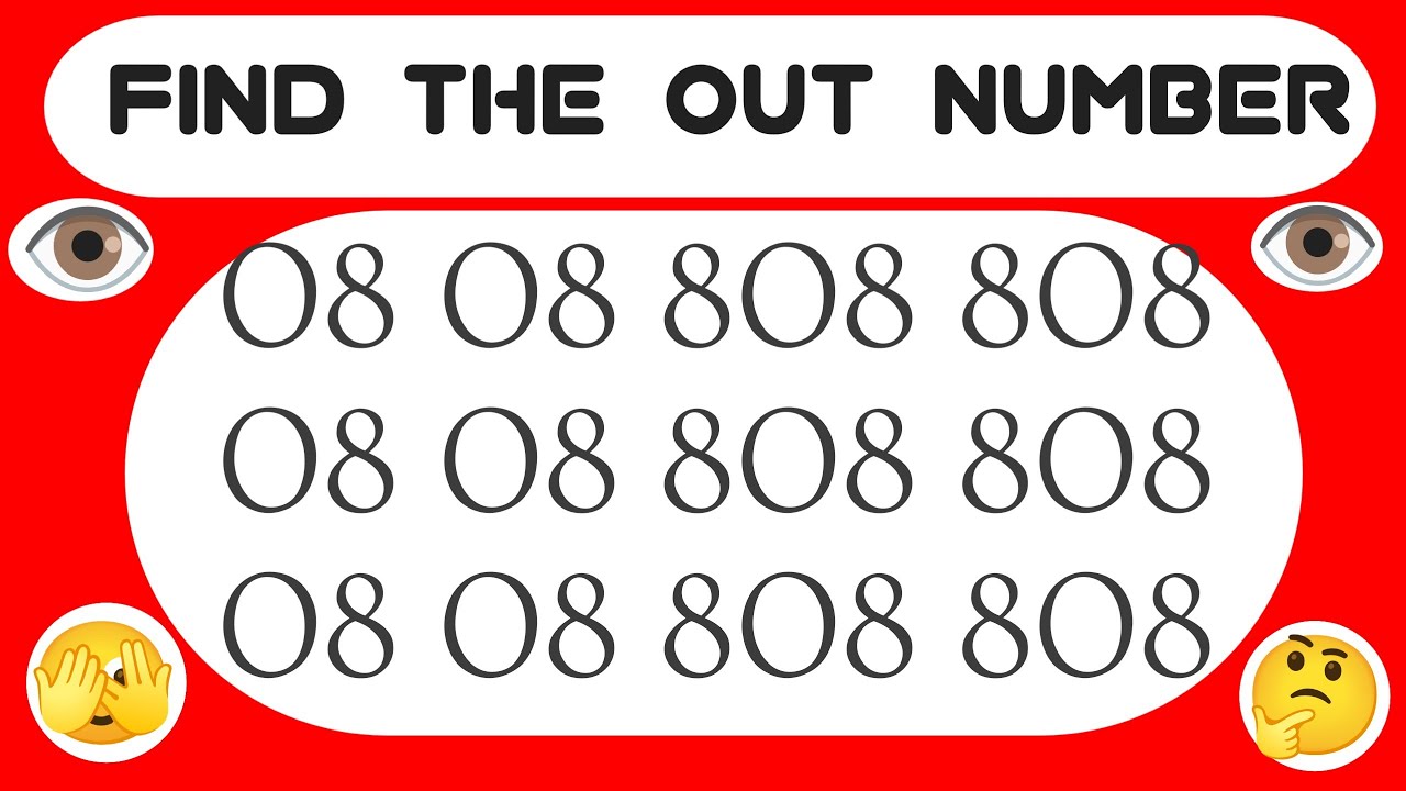 FIND THE ODD ONE OUT NUMBER | SPOT THE ODD ONE OUT NUMBER | - YouTube