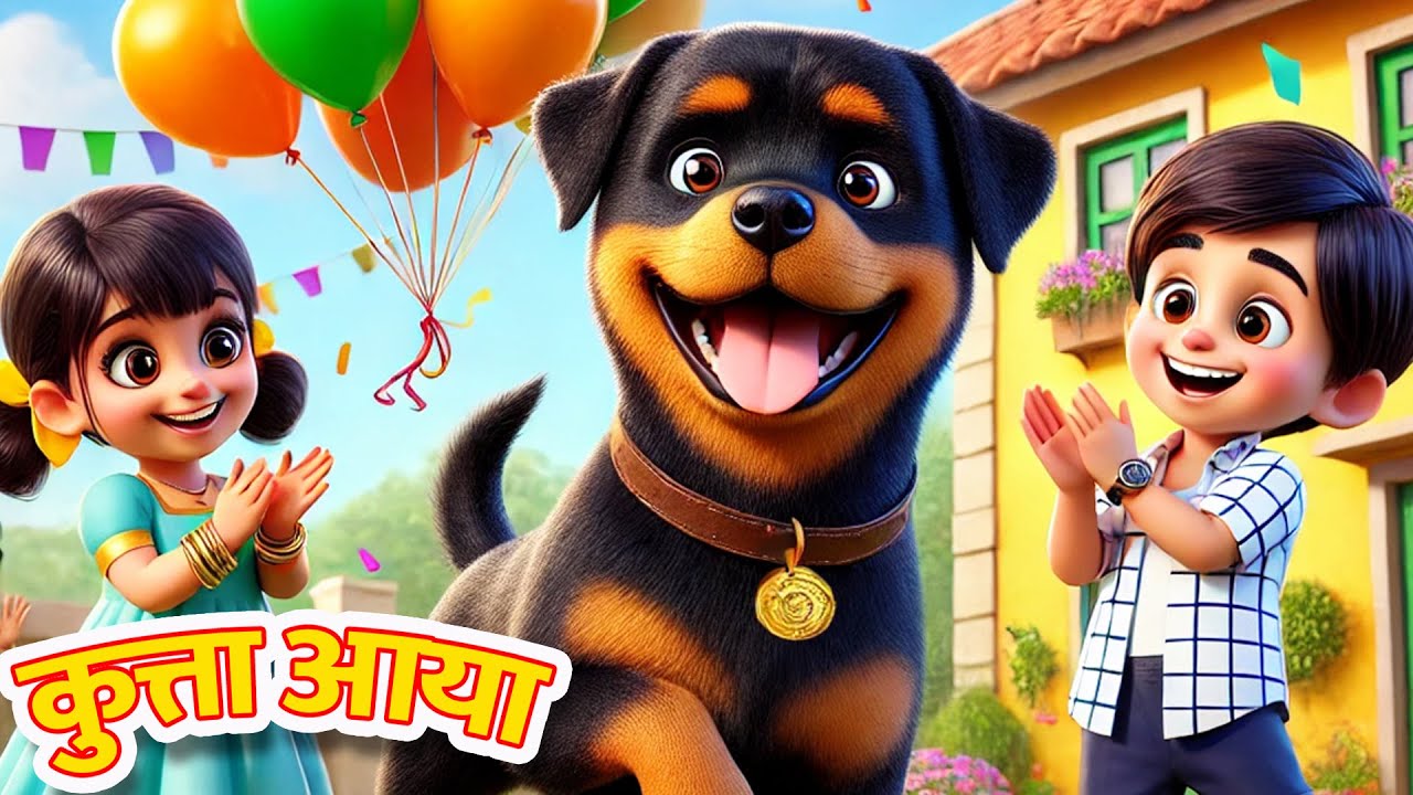 Kutta Aya - कुत्ता आया - Nursery Rhymes and Kids Song in Hindi Nursery ...