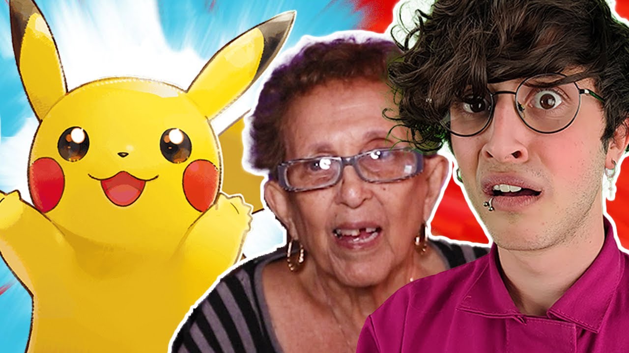90 year old grandma guesses Pokemon names - YouTube