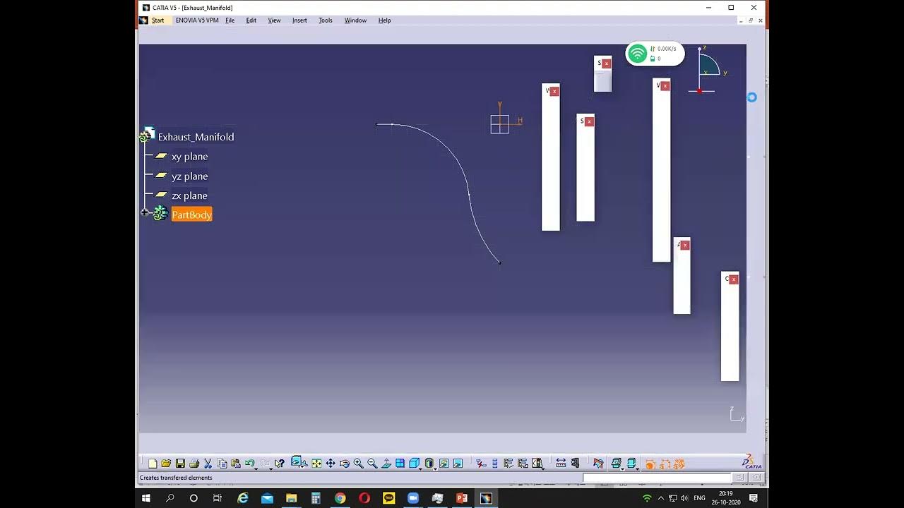 Making Exhaust Manifold using CATIA Generative Shape Design - YouTube