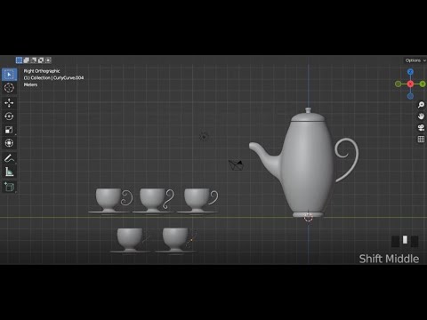 Blender, Teapot and cup modeling - YouTube