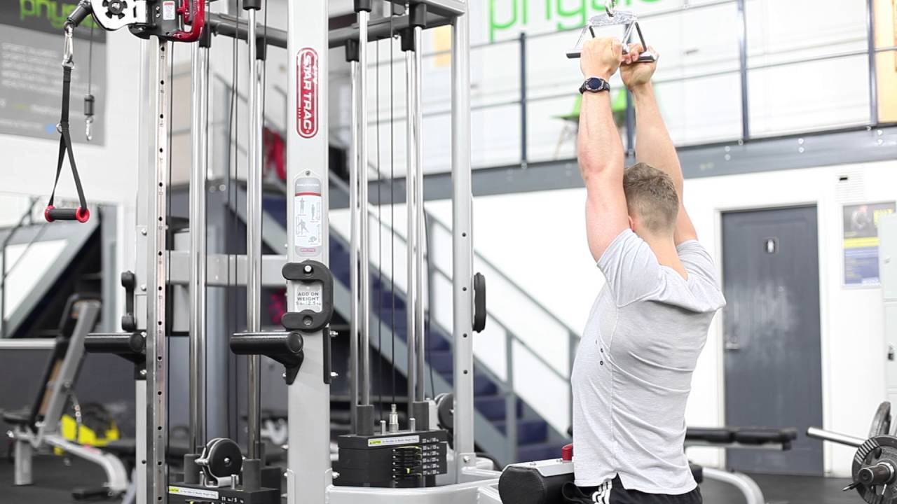 V Bar Pulldowns - YouTube