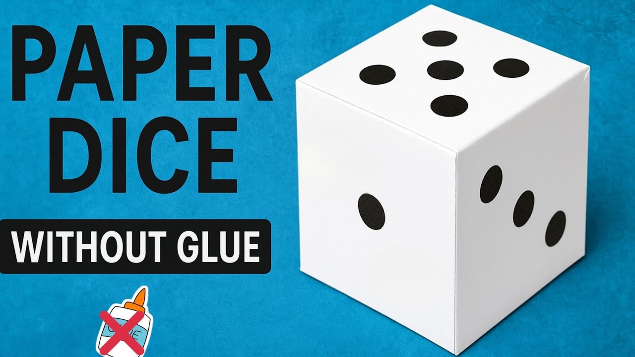 How to make paper dice without glue | easy diy dice making at home |🎲 ...