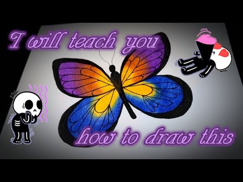 🎨 ️How to Draw a Butterfly Using Colored Pencils | Sketch Tutorial ...