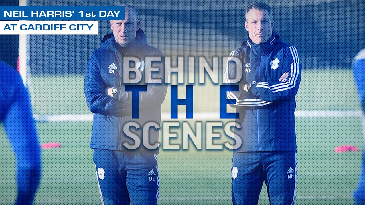 TRAINING | NEIL HARRIS' 1st DAY AT CARDIFF CITY - YouTube