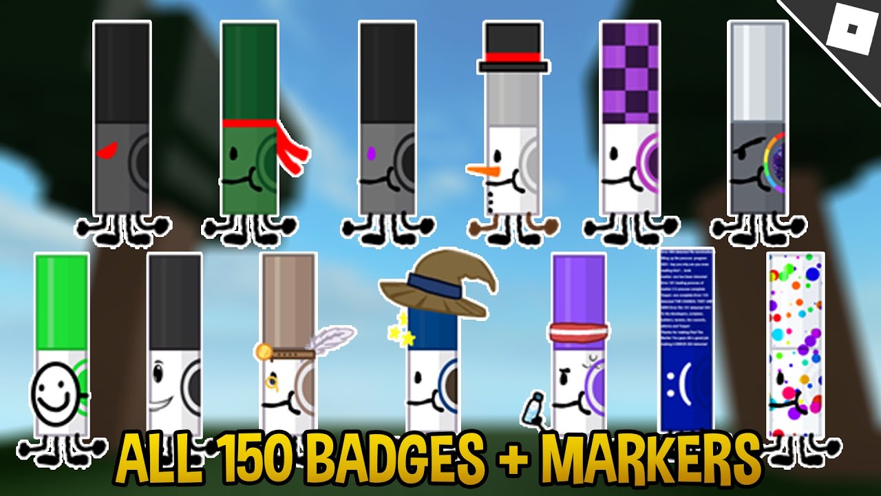 How to get ALL 150 MARKERS And BADGES in FIND THE MARKERS - YouTube