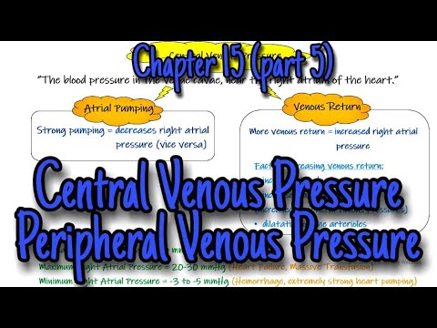 Central Venous Pressure, Peripheral Venous Pressure. Chapter 15 (part 5 ...