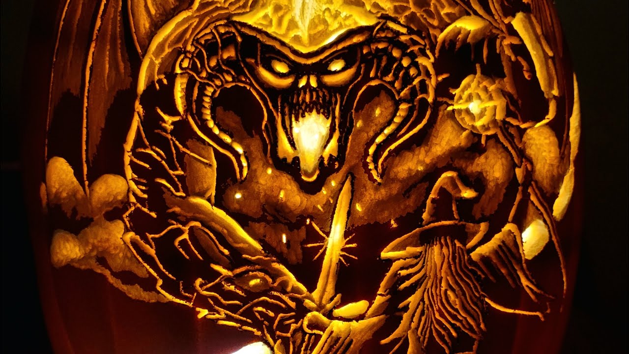 Lord of the Rings pumpkin carving. #halloween #pumpkins #carving #art ...