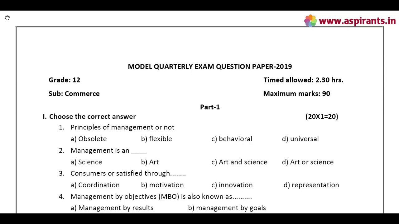 12th Commerce Quarterly Exam Model Question Paper 2019 20 Pudukkottai 12th-commerce-quarterly-exam-model-question-paper-2019-20-pudukkottai