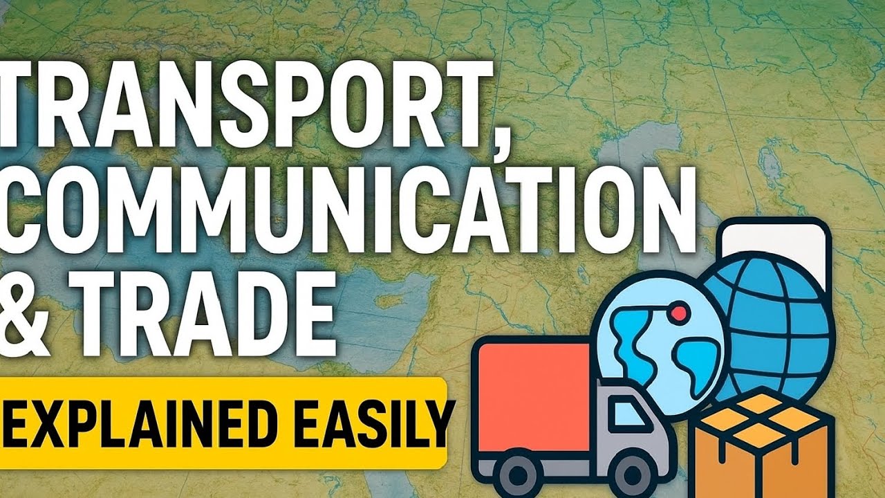 Transport, Communication & Trade | Class 12 Geography | Easy ...