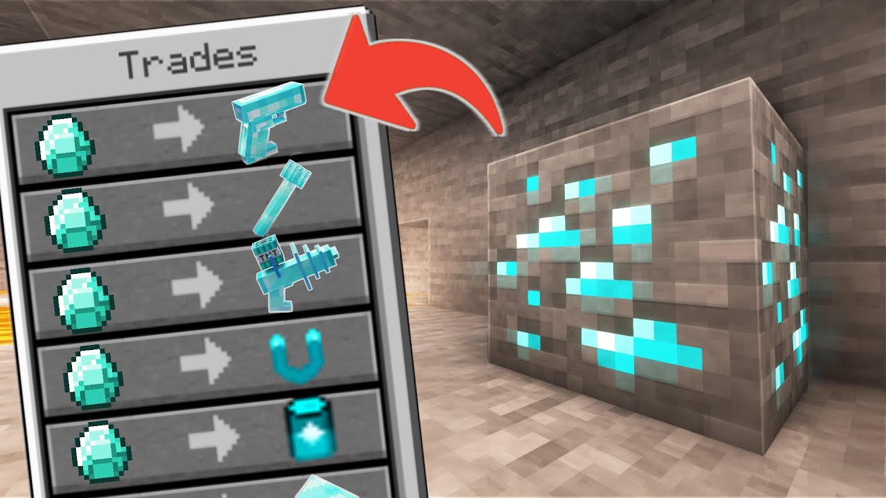 Minecraft But I Can Buy CUSTOM DIAMOND Items... - YouTube