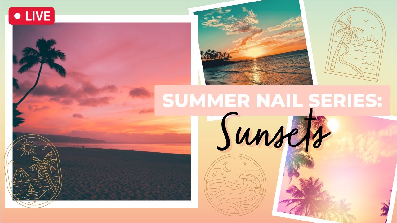 🌞🌴 Summer Nail Series 2023: Easy Gradient Sunset Silhouette Nail Art ...
