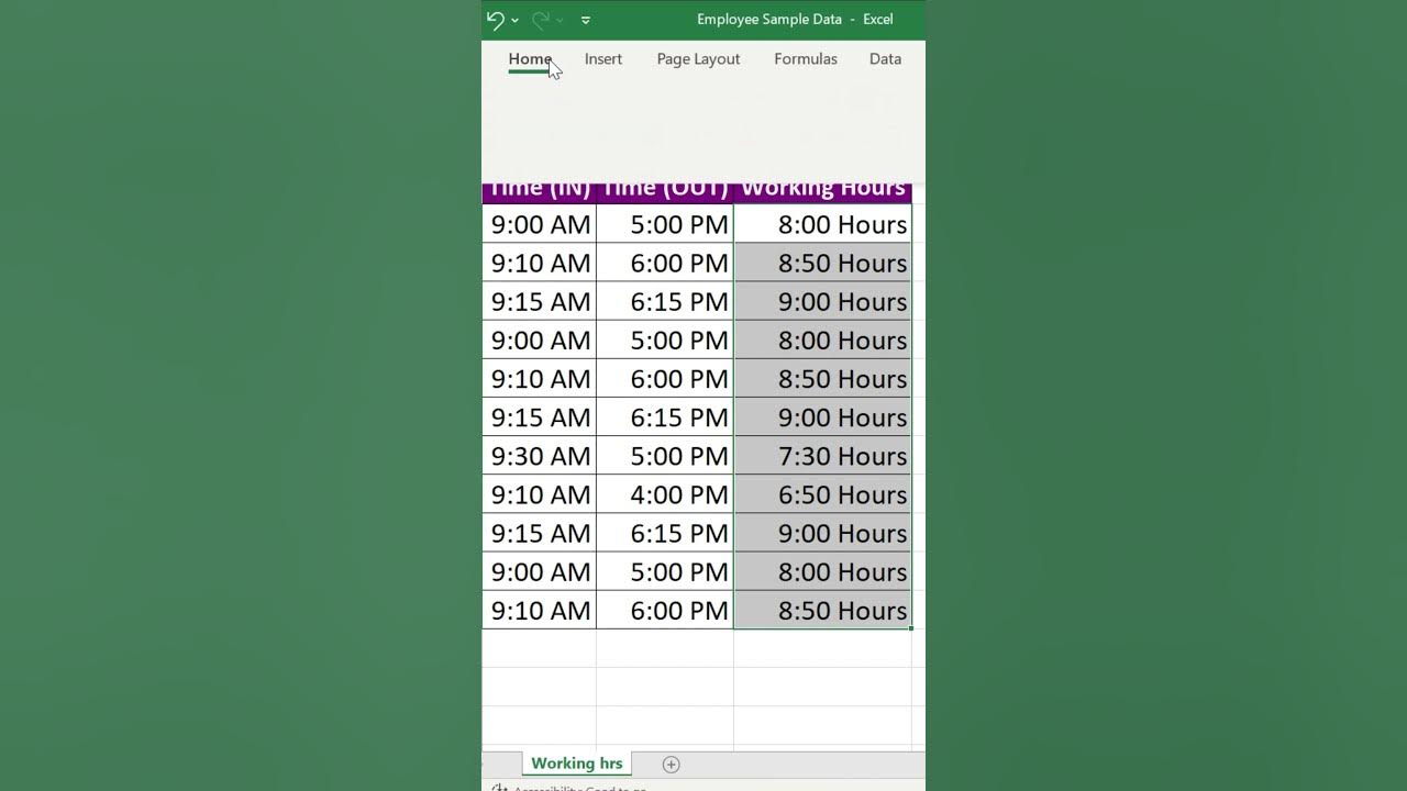 How to calculate working hours in MS Excel! Advance Your Skill! - YouTube