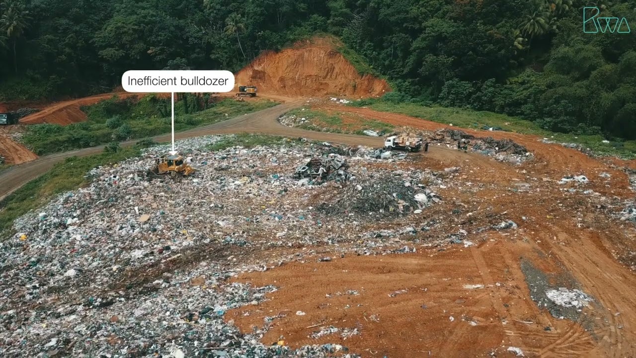 Landfill Operations - Inefficient working face compaction - YouTube