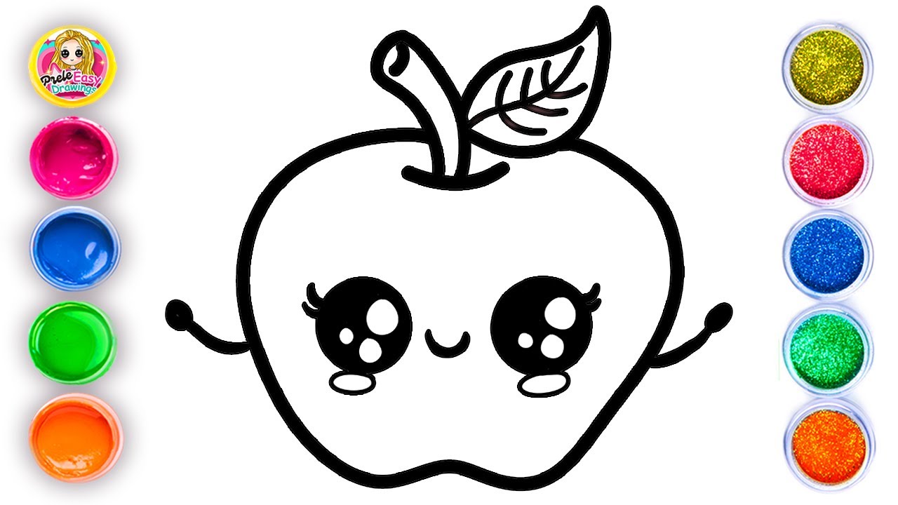 How to draw a Cute Apple || Apple Drawing easy step-by-step simple ...