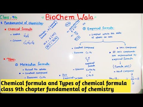 Chemical formula and Types of chemical formula class 9th chapter ...