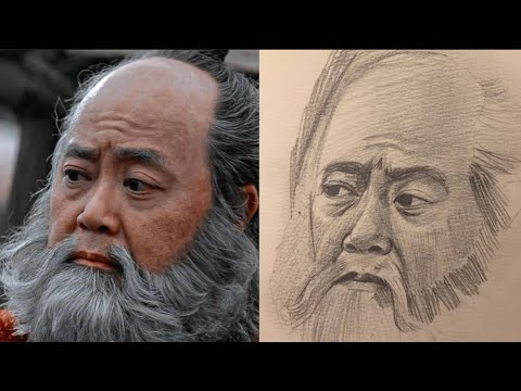 HOW TO DRAW Uncle iroh’s FACE | #netflix #avatarthelastairbender - YouTube