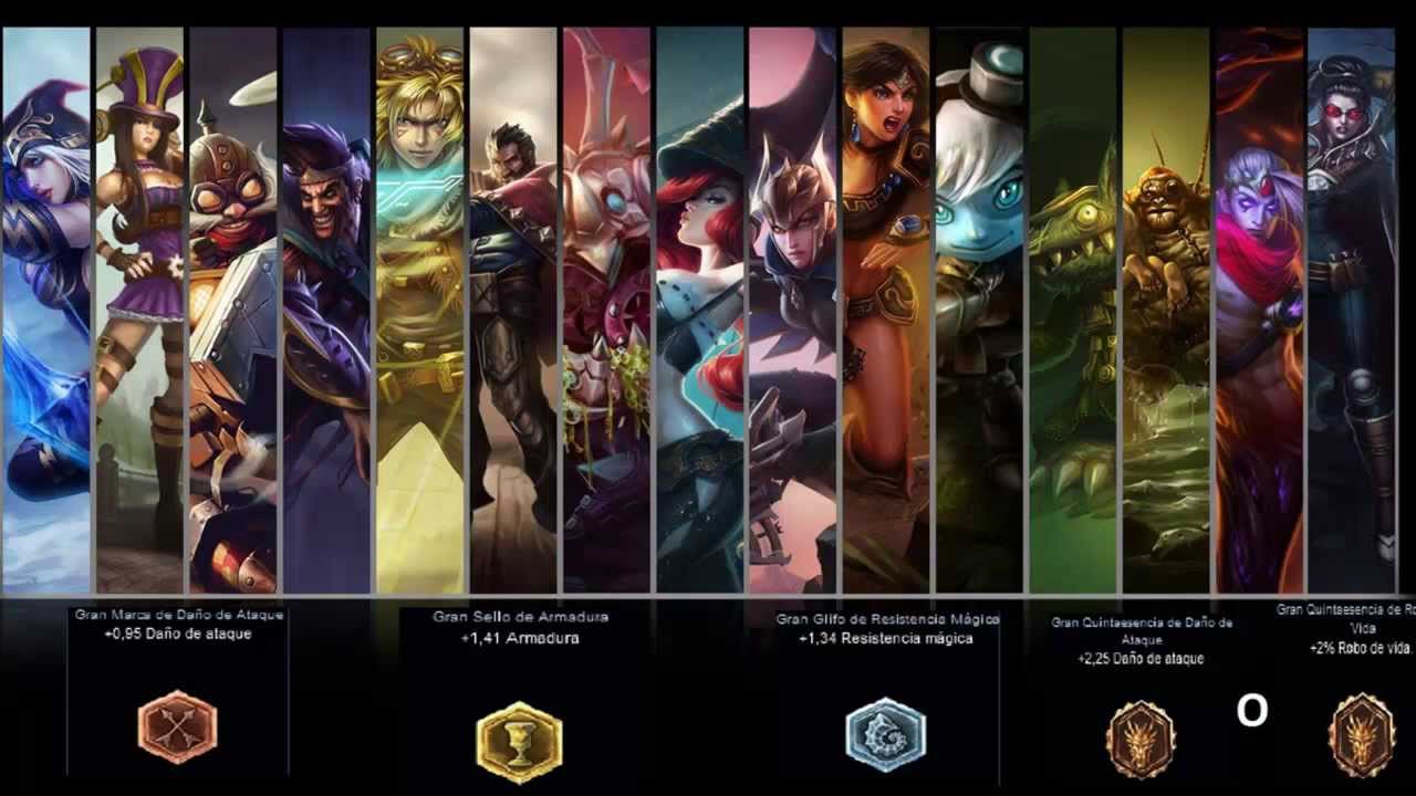 League of legends Guia de Runas de Todas las lineas - YouTube