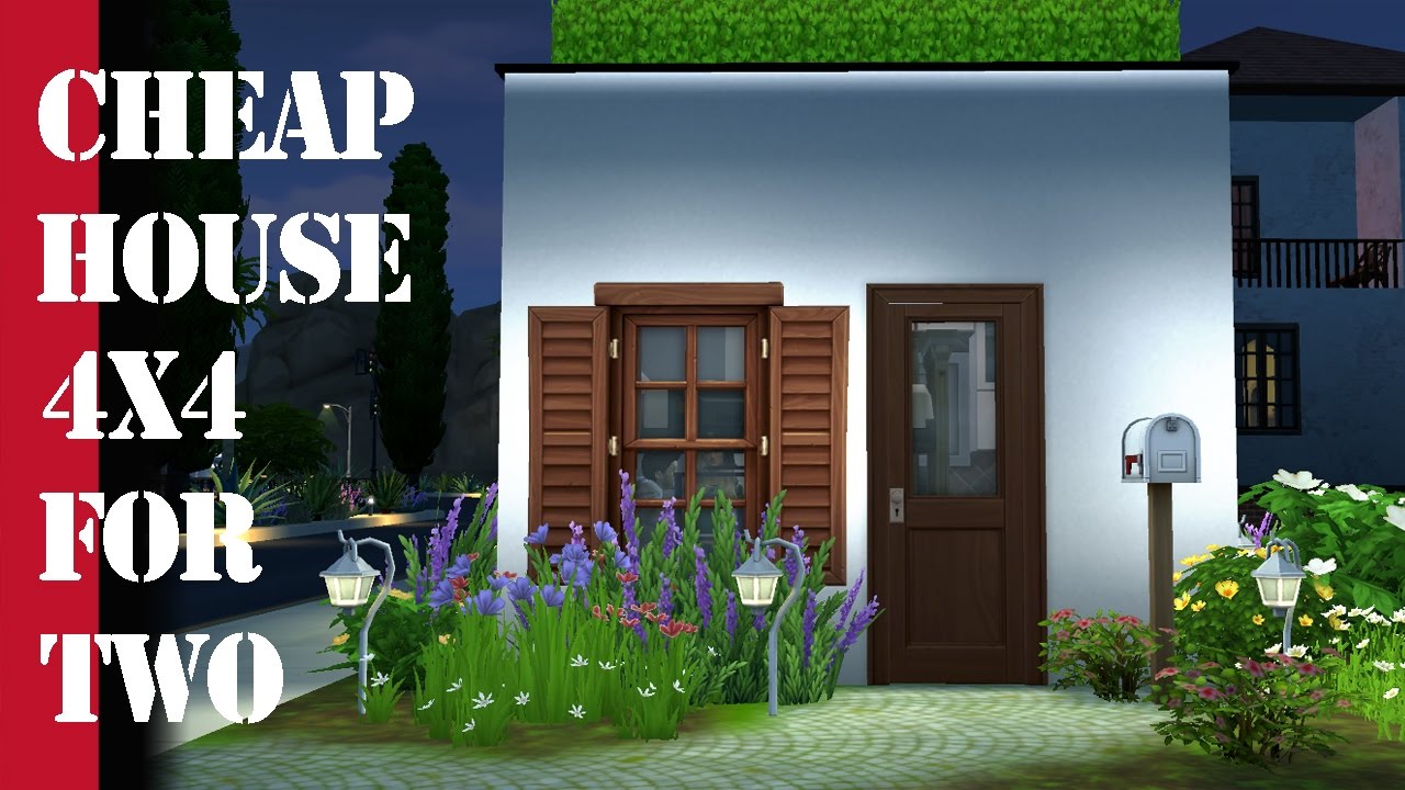 Cheap House 4x4 for Two | The Sims 4 | Speed Build - YouTube