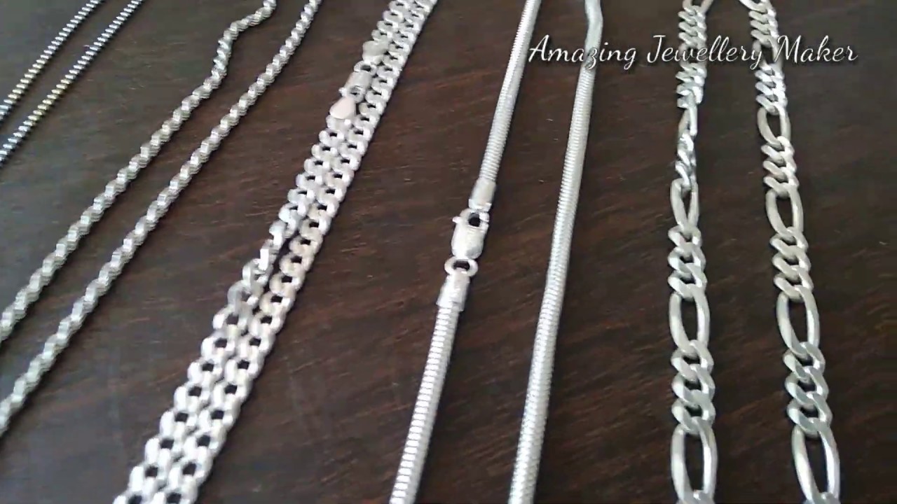 Silver Short Chain Collection | Fancy Silver Chain Collection - YouTube
