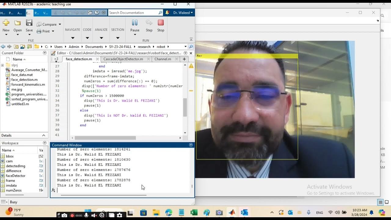 Face Detection And Face Recognition By Matlab Youtube
