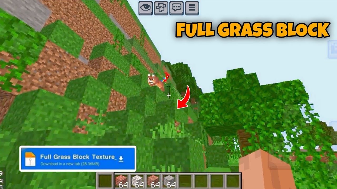 Full Grass Block Texture Pack for Minecraft PE - YouTube