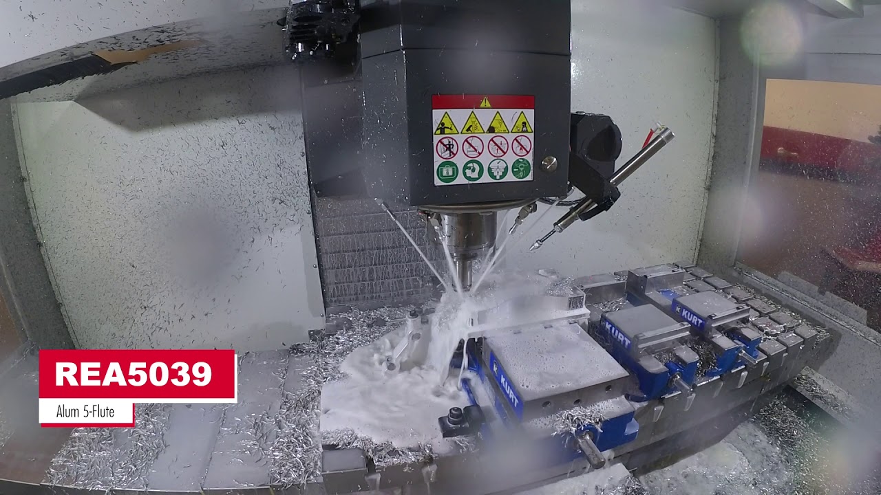 RedLine Tools 5-Flute REA5039 Endmill for Aluminium Milling - YouTube