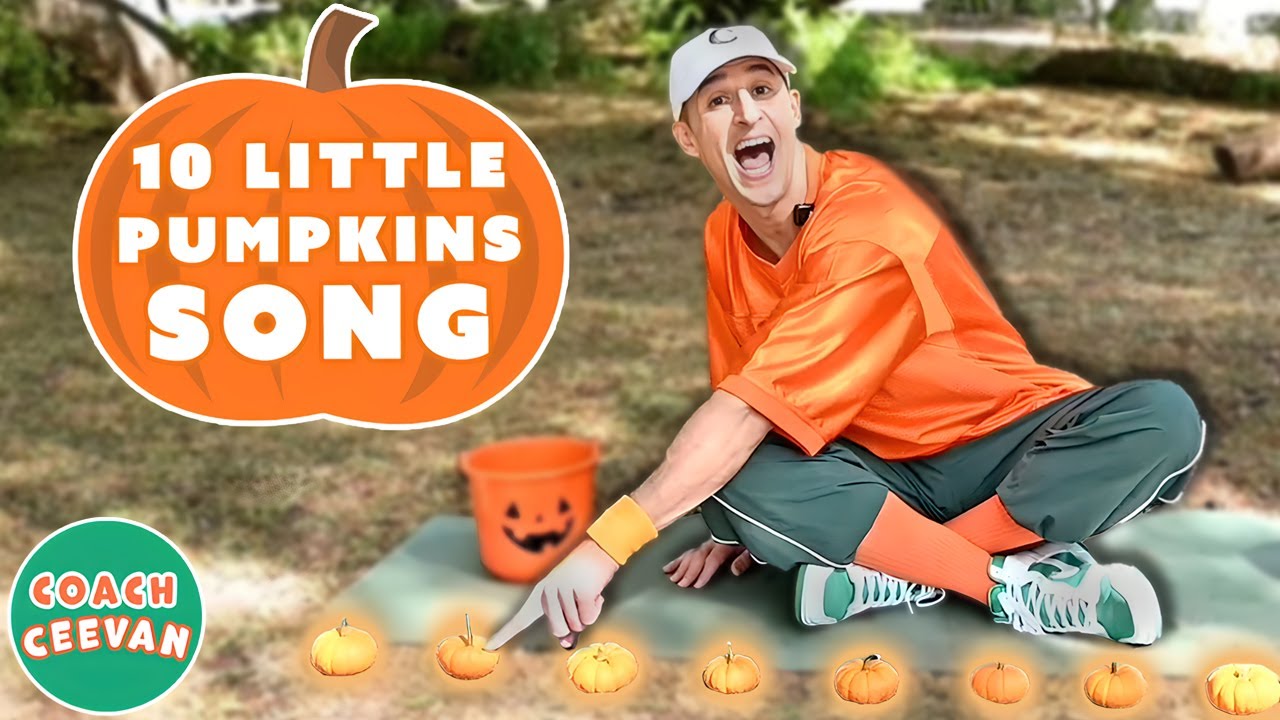Ten Little Pumpkins 🎃 Interactive Counting Song for Kids | Coach Ceevan ...