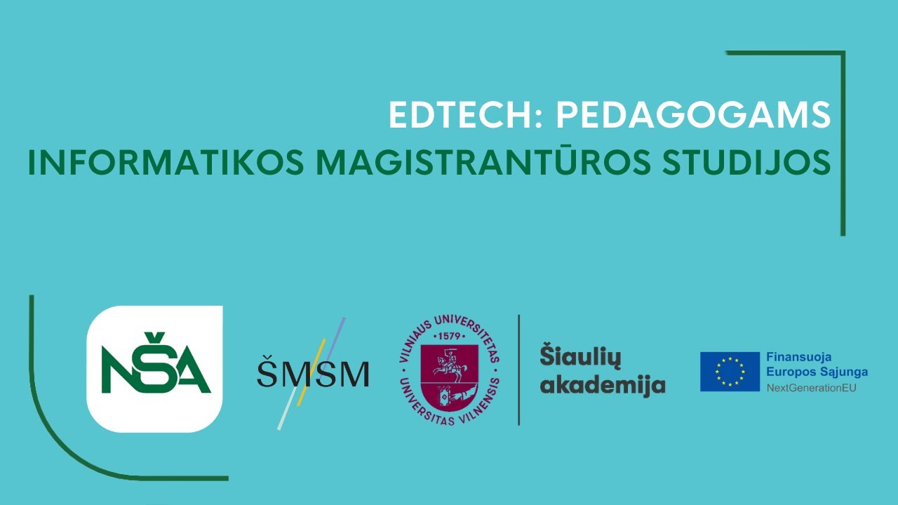 VUŠA informatikos magistrantūros studijų programa „Informacinių ...